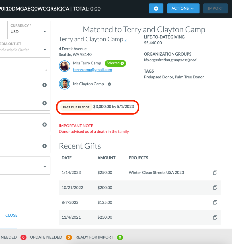Managing Pledge Payments – Virtuous