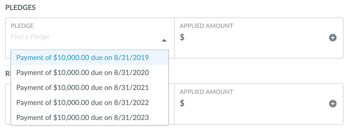 Managing Pledge Payments – Virtuous