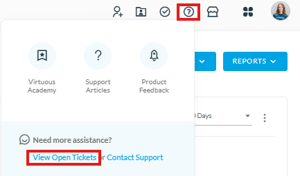 How Do I View My Open Support Tickets? – Virtuous