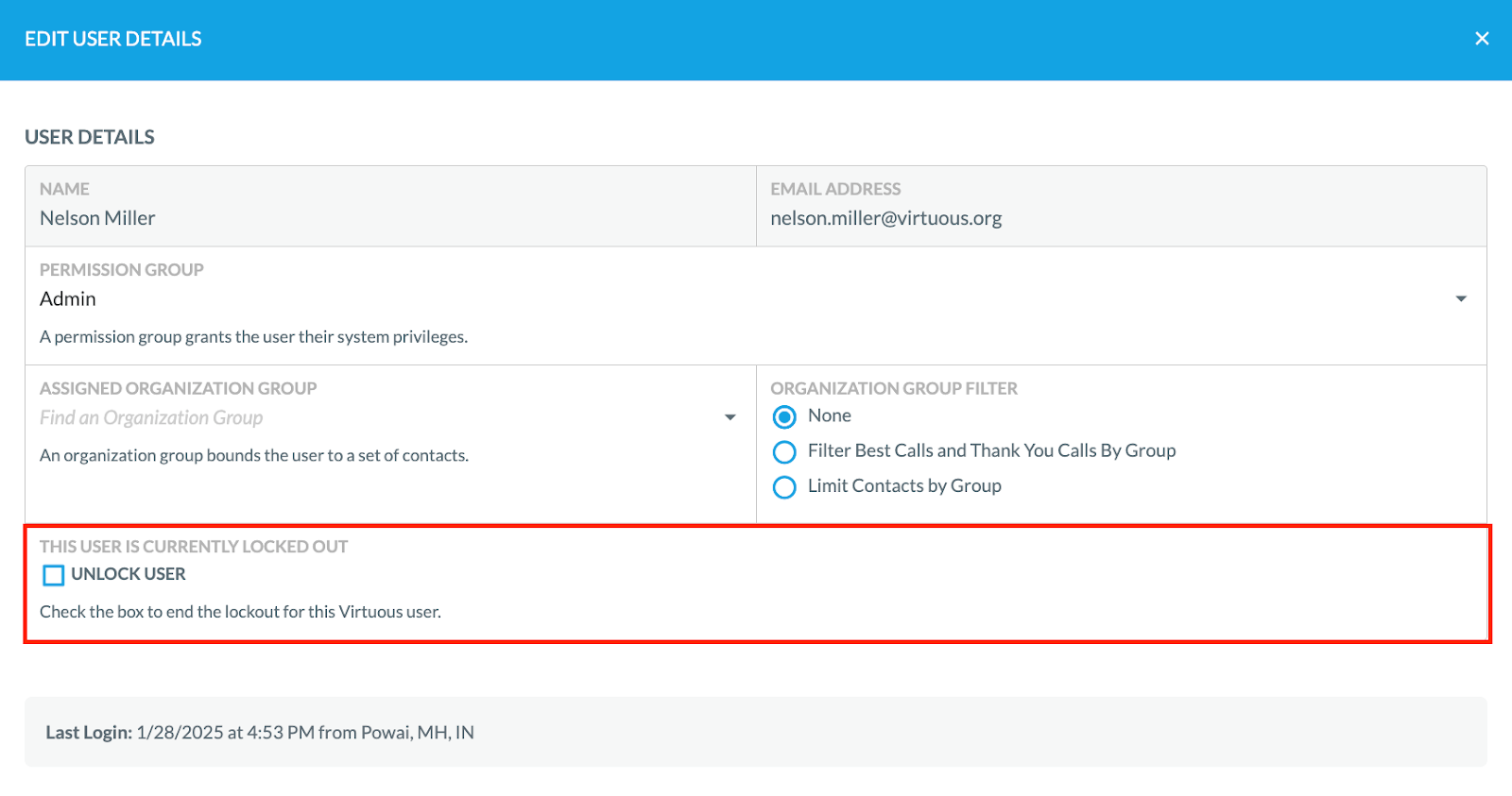 How Do I End A User Lockout? – Virtuous