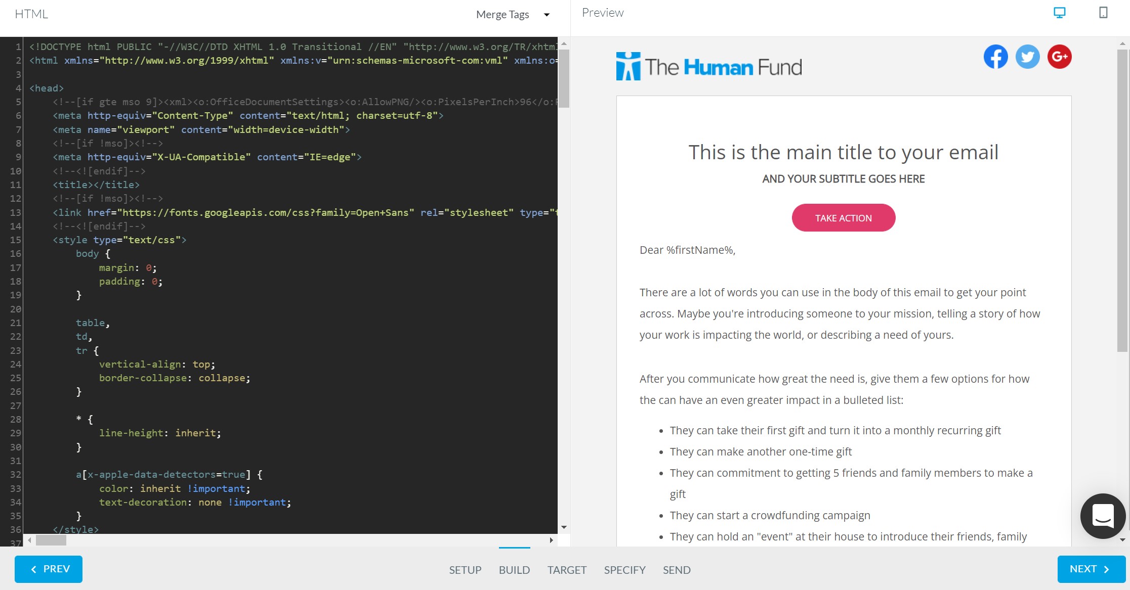How Do I Create an Email with the HTML Editor? – Virtuous
